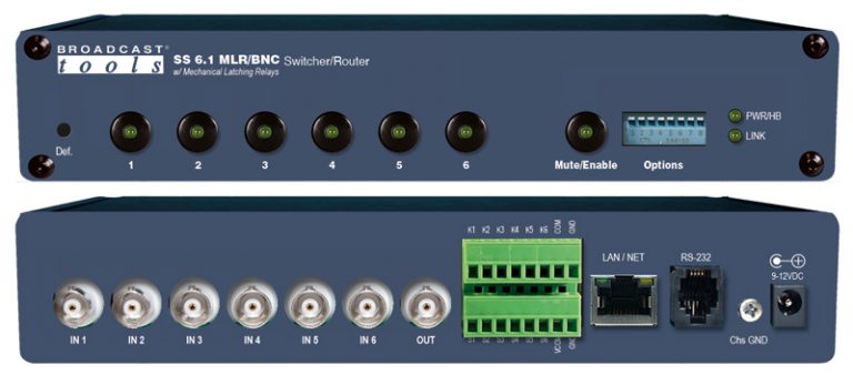 SS 6.1 MLR/BNC – 6x1 Passive Switcher/Router - Broadcast Tools ...